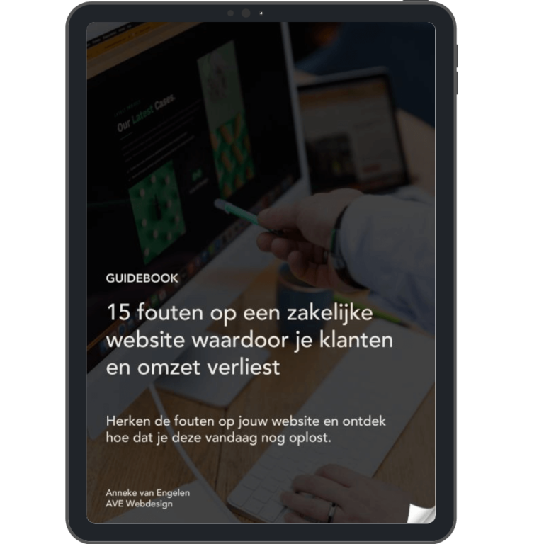 Guidebook fouten op een website - AVE Webdesign | Anneke van Engelen
